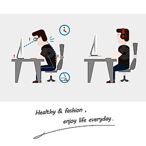 FITUEYES Monitor Stands Curved Glass Computer Risers with Height Adjustable for PC Monitors, Laptops, Computers & TVs，DT105002GC