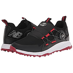 New Balance Men's Fresh Foam PaceSL BOA Golf Shoe, Black/Red, 12