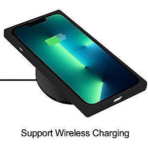 LSL Case for iPhone 14 Pro Max Black Soft TPU Bumper Anti-Drop Anti-Scratch Shock Absorption Protective Wireless Slim Cover Compatible with iPhone 14 Pro Max 6.7 Inch for Women Girls Men