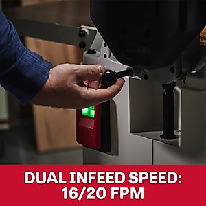 JET 15-Inch Planer, 3 High-Speed Steel Knives, 3 HP, 230V 1Ph (Model JWP-15B)