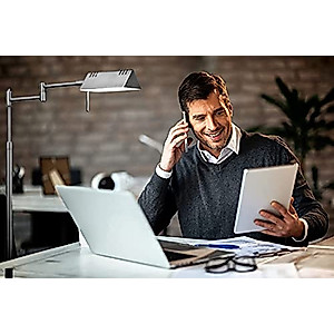 O'Bright LED Pharmacy Floor Lamp and Table Lamp Bundle, 12W LED, Full Range Dimming, 360 Degree Swing Arms, Reading Lamp, Task Lamp for Craft Work and Sewing, Brushed Nickel