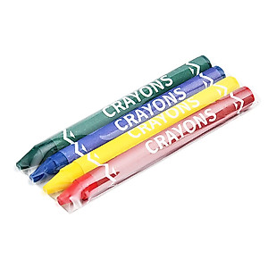 Madisi Crayons Bulk Pack, Regular Size, 4 Colors, 150 Packs, 600 Count