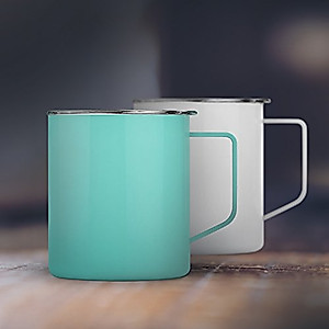 Maars Townie Insulated Coffee Mug, 14 oz | Double Wall Vacuum Sealed Camp Cup - White