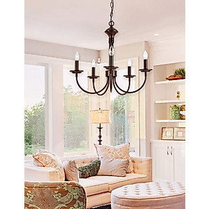 Bel Air Lighting TG9015 ROB Traditional Five Chandelier Outdoor-Post-Lights, Bronze/Dark