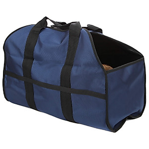 SC Lifestyle Premium Firewood Log Carrier- Wood Tote (Navy Blue)