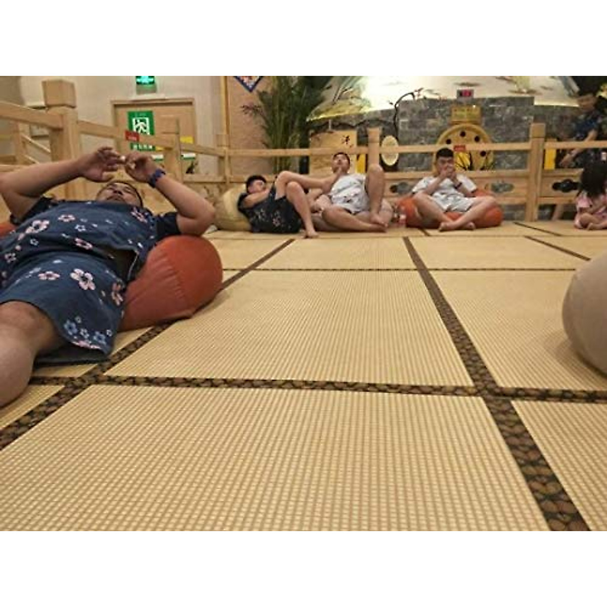 HUAWELL Japanese Traditional Interior Igusa Unit Tatami 1 Inch Thickness (Light Yellow, 80cm*80cm)