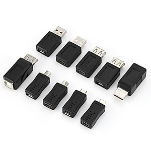 Heayzoki USB Male to Female, USB Female USB Female Adapter, USB Micro to USB A, OTG Adapter Converter for Computer Tablet PC Mobile Phone -40 Pack