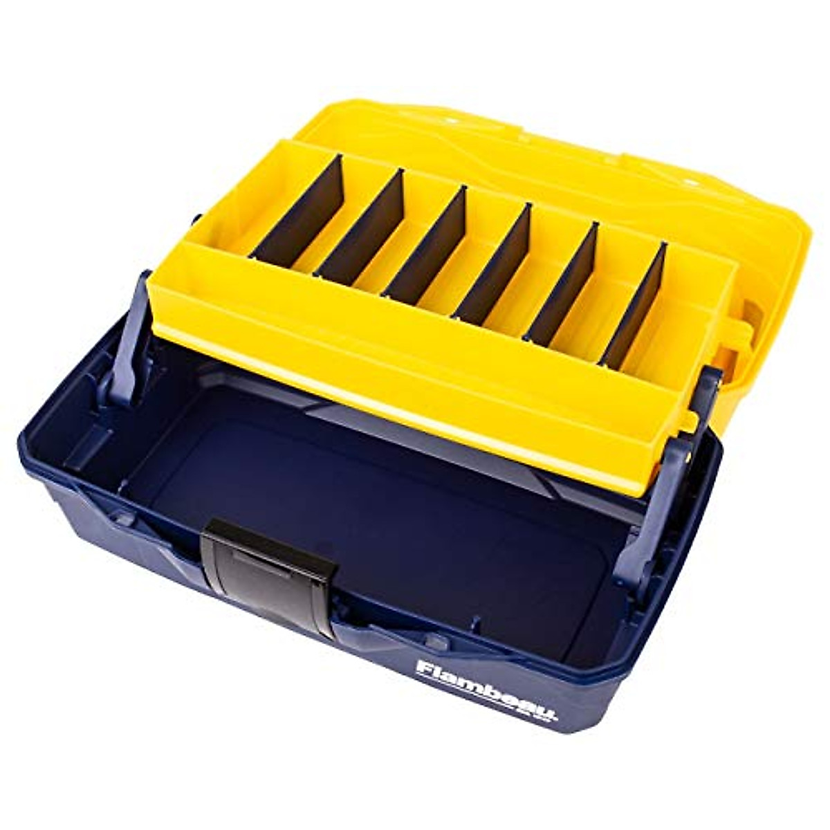 Flambeau Outdoors 6381KA 1-Tray Adventurer Kid's Box with Starter Tackle Kit - Yellow/Blue
