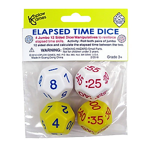 Koplow Games Elapsed Time Dice Classroom Accessories Multicolor, Extra Large (26mm - 35mm)