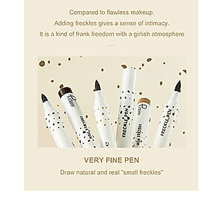 AKARY Freckle Pen, Lifelike Freckle Makeup Concealer Pen, Waterproof Longlasting Soft Dot Spot Professional Faux Freckles Pen Make Up Kit for Natural Effortless Sun Kissed Makeup (1Pc, Light Brown)