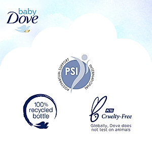Baby Dove Bar Soap Rich Moisture More Gentle and Nourishing than Ordinary Baby Soap Bars Washes Away Bacteria, 3.17 Ounce (Pack of 8)