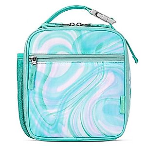 Choco Mocha Girls Lunch Box for School, Green Marble Lunch Bag for Kids