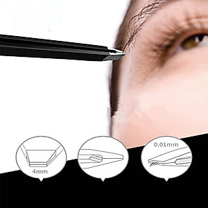Eyebrows Tweezers Set Eyelash Extensions Tweezers Multi-purpose Professional Stainless Steel Tweezers,Great Precision for Facial Hair,Splinter and Ingrown Hair Removal Blackhead and Tick Remover,DIY