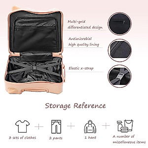 ELDA 20" Ride-On Kids Suitcase with Spinner Wheels Cute Carry on Hardside Trolly Luggage Lightweight with Combination Lock, Travel Essential