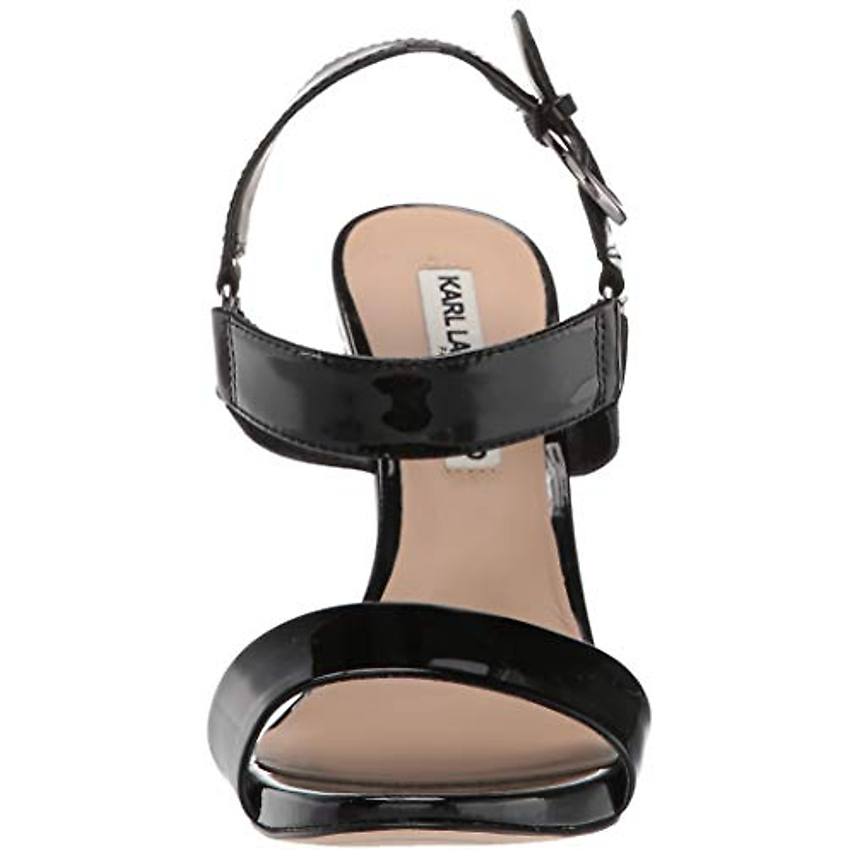 Karl Lagerfeld Paris Women's Cieone Dressy Heeled Sandal, Black, 8