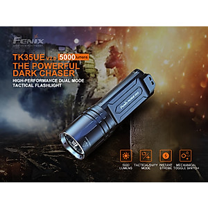 Fenix TK35UE V2.0 (TK35UEV2) 5000 lumens Tactical Flashlight with Batteries and a LumenTac USB Charger Set