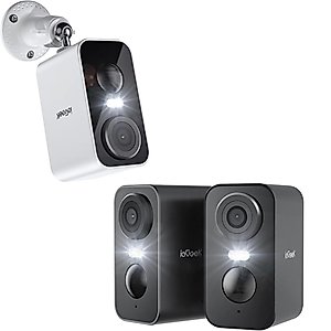 ieGeek Security Cameras Wireless Outdoor, 2K 3MP Battery Powered WiFi Security Camera with Spotlight & Siren Alarm 3 Pack, 2-Way Audio, Color Night Vision, AI Detection for Home Security,