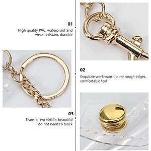 VALICLUD Clear Lipstick Keychain 2 pack keychain holder lip balm keychain holder keychain cap Keychain Clear