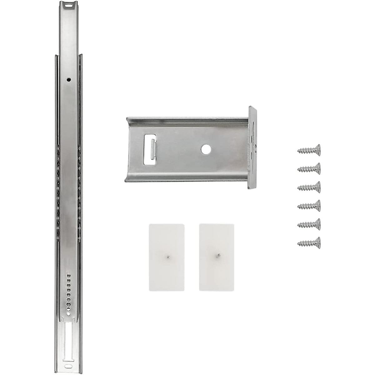 Hickory Hardware Bottom Centered Drawer Mount,Not Compatible with Side Mount Drawers,Heavy Duty Center Drawer Slide for Cabinet & Dresser Drawers,Easy Open & Soft Close Glide Track,16 Inch,P1029/16-2C