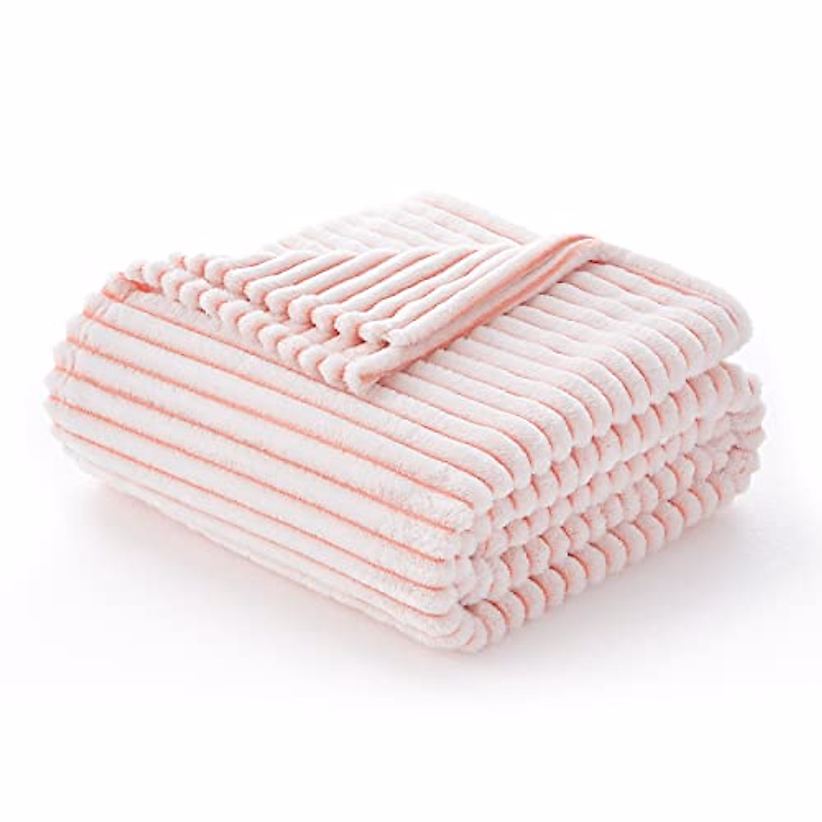 EMME Sherpa Blanket Fleece Throw Blanket, Soft, Plush, Warm and Cozy Blanket, Single Layer, 3D Touch Experience, Perfect for Bed Couch and Sofa Chair(Pink, 50'' x 60'')