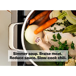 Misen 8 QT Stainless Steel Stock Pot with Lid - Stew & Soup Pot with Handles - Large Pot for Cooking