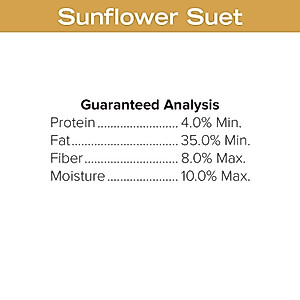 Blue Seal Sunflower Bird Suet Cake | No Mess Wild Bird Suet | 11 oz (12 Pack)