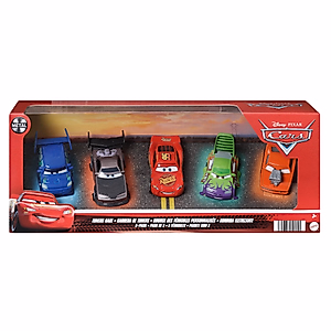 Disney Cars Toys Disney Cars Diecast Tuners Race 5-Pack with Lightning McQueen, DJ, Boost, Wingo, and Snot Rod