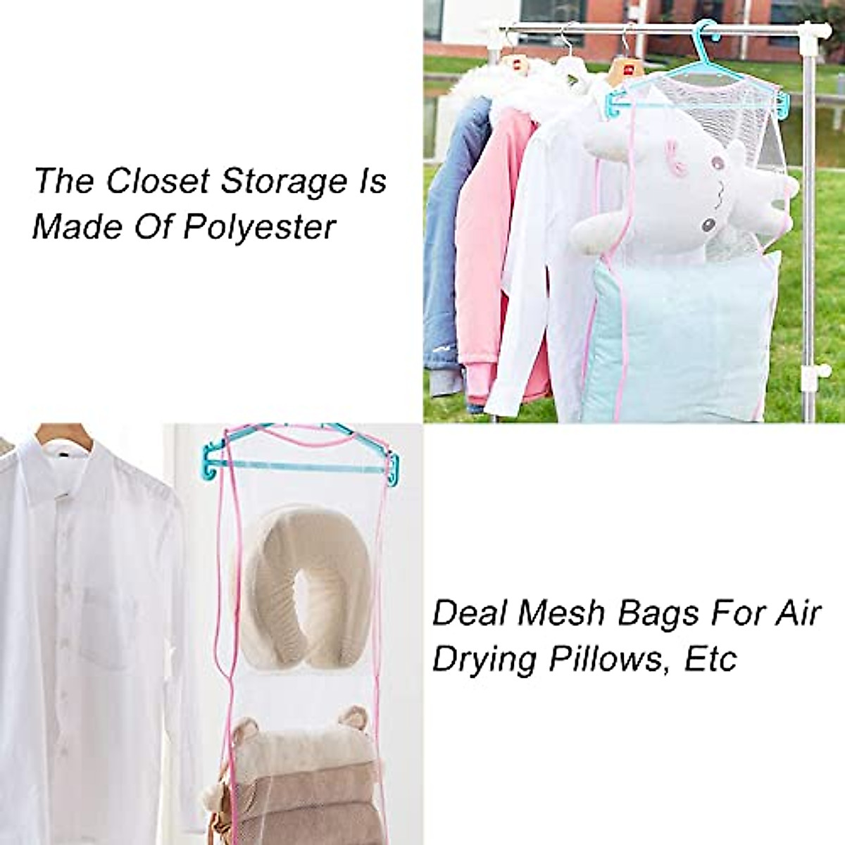 Pillow Drying Net Creative Hanging Drying Rack Multifunction Drying Mesh Bag for Plush Toy and Pillow