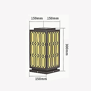 Enlylyog Lawn Lamp Outdoor Home Park Lawn Lamp Waterproof Villa Courtyard Lamp Garden Community Decoration Outdoor Landscape Lamp Hotel Column Head Lamp