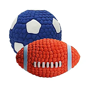 balacoo 2pcs Rugby Dog Toy Dog Squeaky Toys for Aggressive chewers Pet Sound Toy Squeaky Dog Puppy Chew Dog Football Squeaky Toy Dog Toys Puppy Toy Pet Squeaky Toy Molar Indestructible