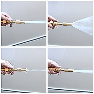 VERAGREEN Stainless Steel Metal Garden Hose 304 Stainless Steel Water Hose with Solid Metal Fittings and Newest Spray Nozzle, Lightweight, Kink Free, Durable and Easy to Store(50FT)