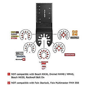 Littlegrass 60 Pack Professional Upgrade Wood/Bi-Metal Oscillating Saw Blades Universal Quick Release Multitool Tool Blade Japan Tooth for Bosch, Craftsman, Fein, Ridgid, Tch, Makita