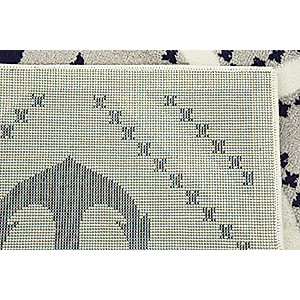 Unique Loom Metro Collection Modern Nautical Coastal Geometric Anchors Area Rug, for Kids, 5 ft x 8 ft, Light Gray/Ivory