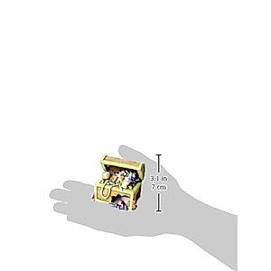 GloFish Treasure Chest Ornament, Small, Detailed Aquarium Ornament, Hideaway For Fish