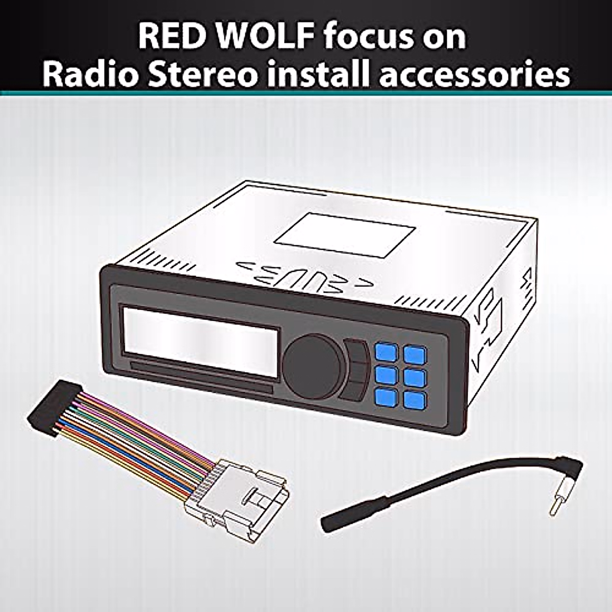 RED WOLF Add AMP Amplifier Subwoofer Speaker Wiring T-Harness Radio Stereo Plug Connector Compatible with Toyota 2018-2022 Camry RAV4 Tacoma Corolla Non-JBL System