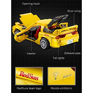 dOMOb Mazda RX-7 FD3S Car Building Kit – Initial-D 25th Anniversary – Realistic Model 1:12 Simulated Build – 1655 pcs Blocks – CaDA Bricks Toys for 8+ Age Kids & Adults – for Boys, Hobbyist, Collector