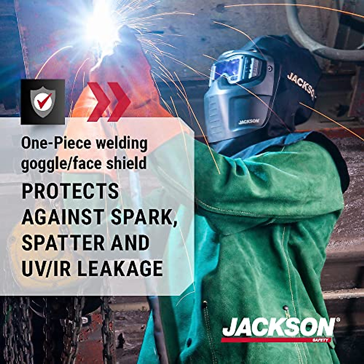 Jackson Safety Rebel ADF Welding Mask, True Color Technology, Wrap Around Protection, ADF System, Flame Resistant, 46200