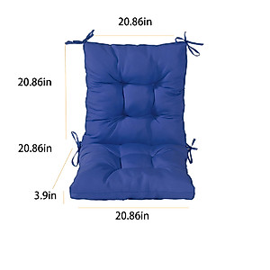 Eoieov Outdoor Chair Cushions Seat & Low Back 41.7 * 20.8 * 3.9",Tufted Thick Patio Outside Wicker Chair Seat Cushion Clearance with Ties for Outdoor Furniture