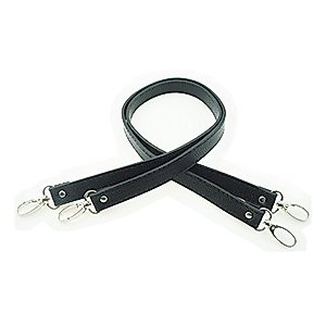 5Afashion One Pair 25" Leather Wristlet Bag Handles,Replacement Tote Should handles,Purse Straps,Wallet Bag Handle Straps (black)