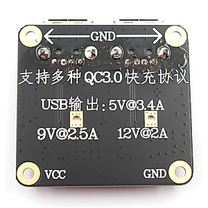 (2 Pack) JacobsParts 48W Dual USB QC 3.0 Fast Charge Step-Down Buck Module Power 12V 24V DC Input