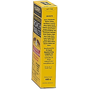Harris Famous Roach & Silverfish Killer Tablets (6oz), Treats a Minimum of 12 Rooms, 145+ Tablets Included - 3 Packs Included