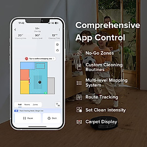 roborock S8+ Robot Vacuum, Sonic Mop with Self-Empty Dock, Stores up to 60-Days of Dust, Auto Lifting Mop, Ultrasonic Carpet Detection, 6000Pa Suction, Black