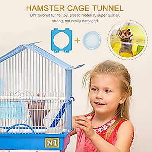 PATKAW Hamster Tubes, 1 Set Hamster Tunnels DIY Hamster Cage Accessories Guinea Pigs Tunnel Tube Toys Hamster Hideout for Small Animals to Exercise and Play (Blue)
