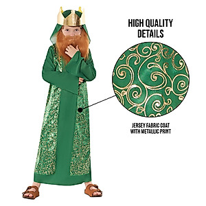 Morph 3 Wise Men Costume Kids, Catholic Saint Costume Kids, Biblical Costumes Kids Nativity Costume Kids, Three Kings Costume, Todder 3-4 years, Green