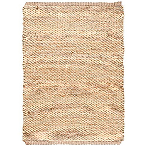 SAFAVIEH Natural Fiber Collection Accent Rug - 2'6" x 4', Natural, Handmade Jute, Ideal for High Traffic Areas in Entryway, Living Room, Bedroom (NF459A)