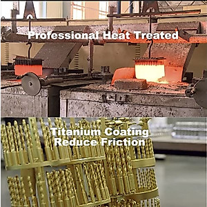 SATTDMAIC 13Pcs Drill Bit Set, HSS Metal Drill Bits with Titanium Finish, 1/16”-1/4” for Wood, Plastic, Aluminum Alloy, Metal, with Metal Drill Index (Drill bit Set)