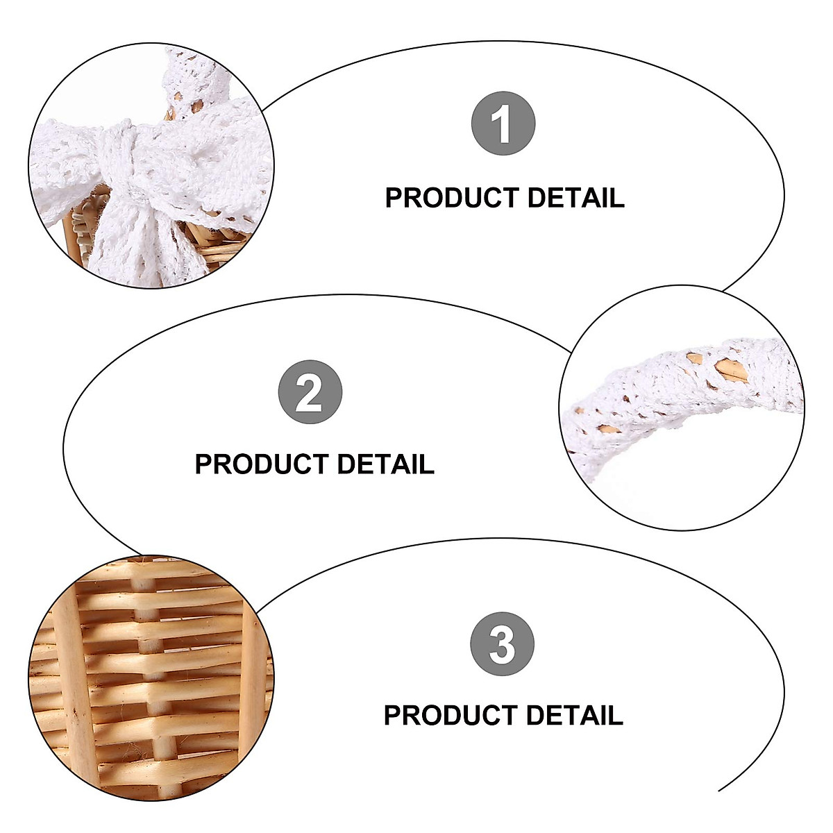 Flower Basket Woven Baskets 1pc Portable Pot for Plants Indoor Planter Pots for Indoor Food Woven Party Flower Girl Decorative Wicker Lace Petal Basket Weaving Bride