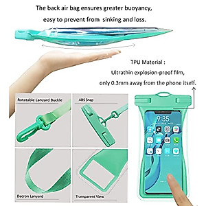 NIUTRIP Universal Waterproof Phone Case, Cellphone Pouch, IPX8 Floatble Dry Bag Compatible for iPhone 13 12 11 Pro Max XS Max XR X 8 7 6 SE S, Galaxy S22 Ultra S21 S20 S10, Up to 7.0", 2Pack