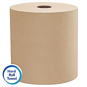 Scott Essential Hard Roll Paper Towels (04142), Natural, 800' / Roll, 12 Rolls / Case, 9,600' / Case