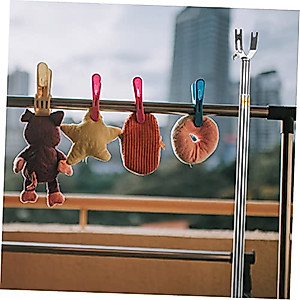 Housoutil Clothes Rail Retractil De Drying Rack Clothing Clothesline Pole for Outside Clothes Reaching Rods Retractable Clothesline Prop Clothesline Prop Hooks Drying Clothes
